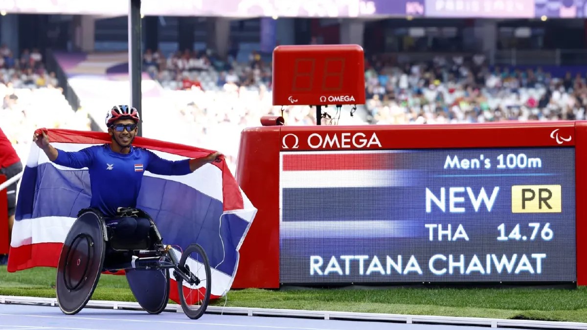 Beam Chaiwat Clinches Third Gold for Thailand in 100m Wheelchair Race ...